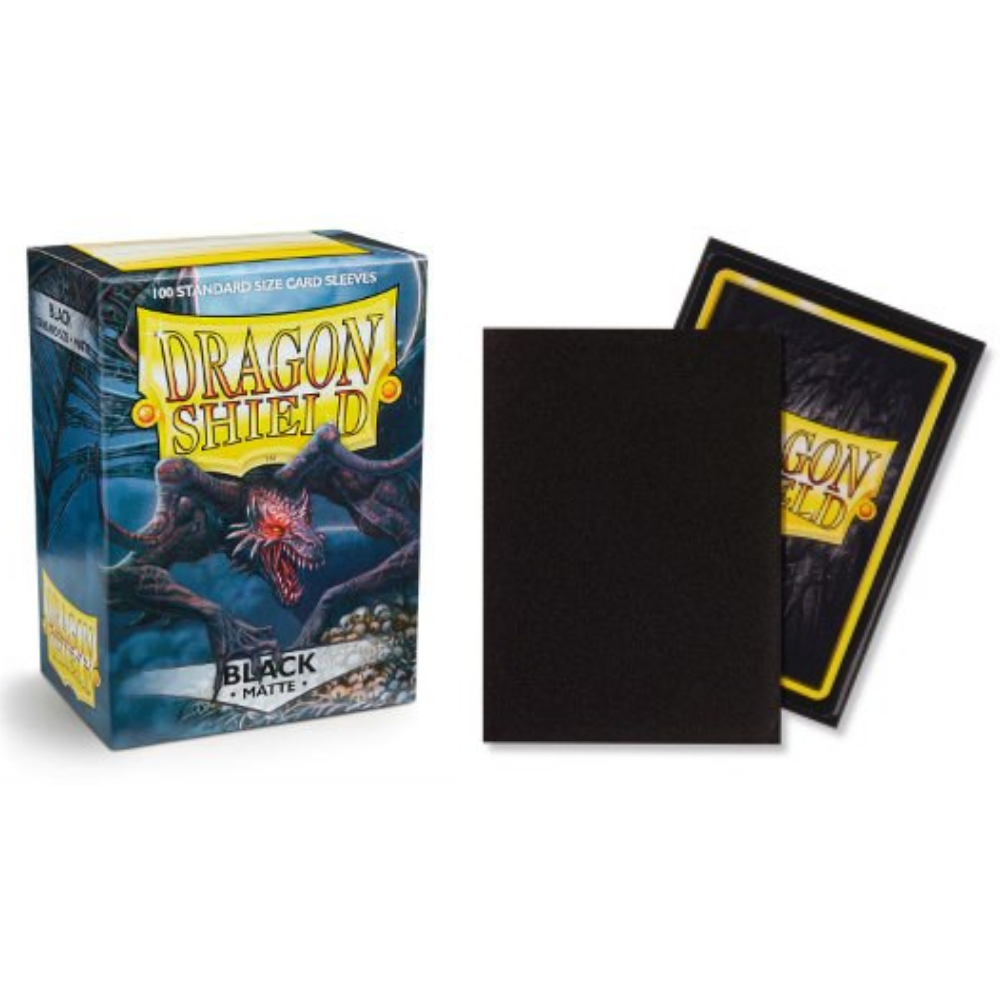 Dragon Shield Standard Sleeves - Matte Black (100 Sleeves) – The Little ...