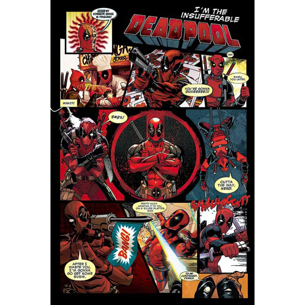 DEADPOOL (PANELS) - DOOR POSTER By PYRAMID – The Little Things