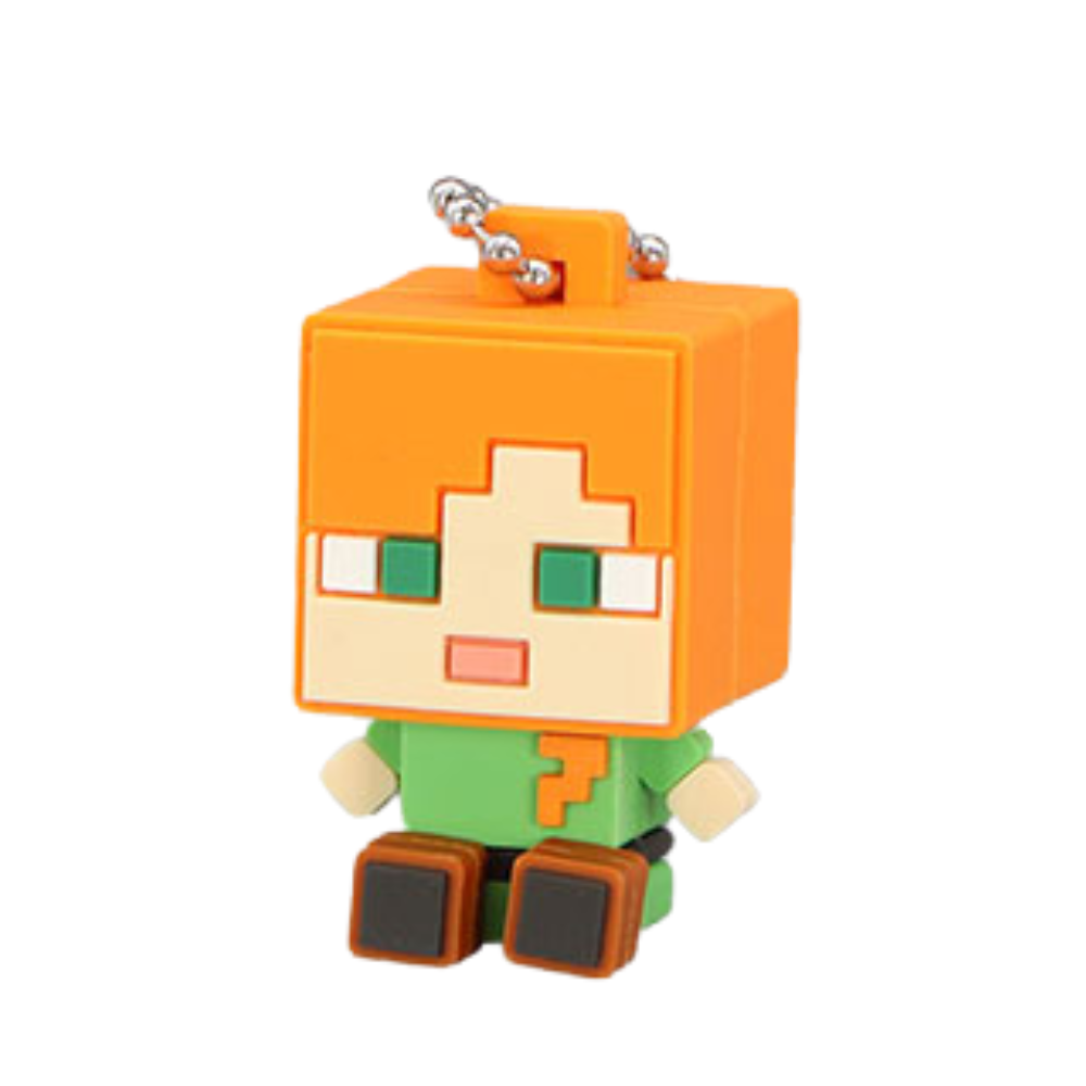 Minecraft Rubber Keychain Alex by Furyu – The Little Things