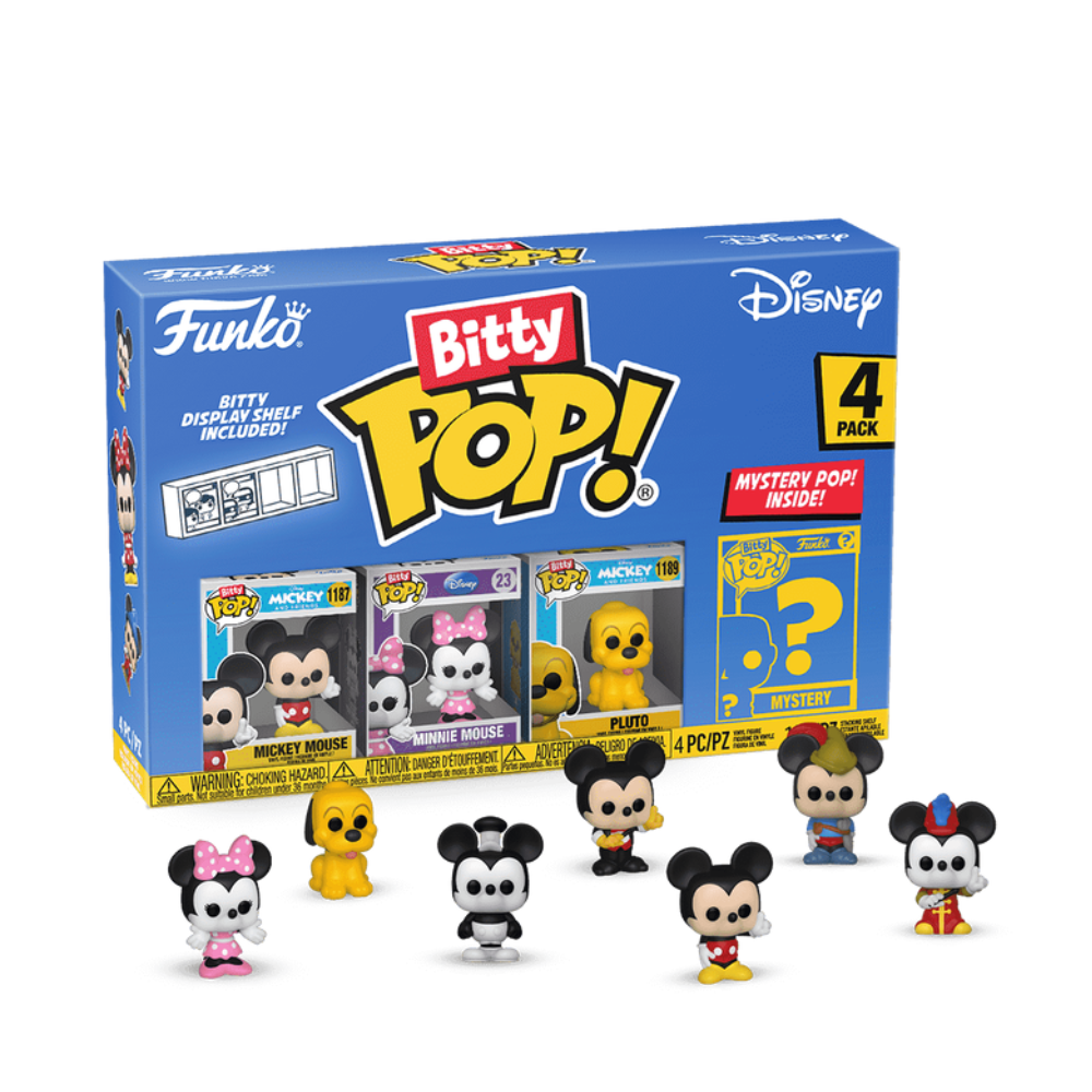 Funko Bitty POP! Disney 4 Figure Pack Includes Mickey Mouse,Minnie Mou ...