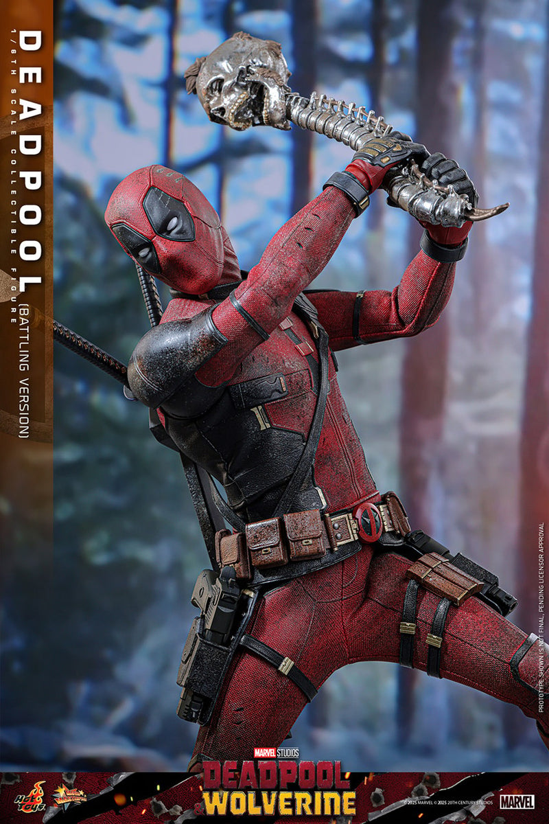Marvel Deadpool Batling Version Action Figure 1/6 Scale By Hot Toys ...