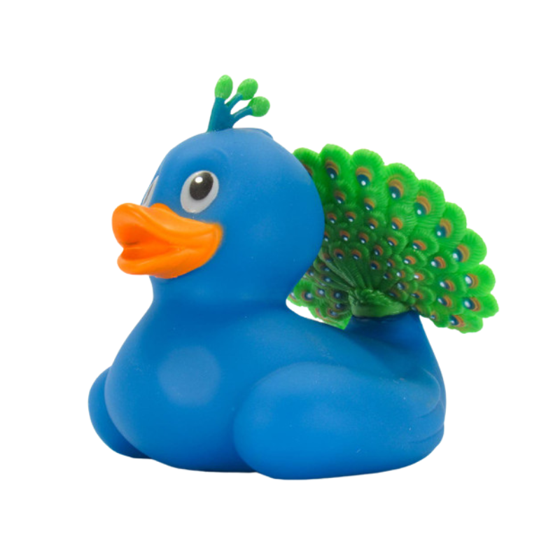 LILALU PEACOCK RUBBER DUCK BLUE SMALL – The Little Things