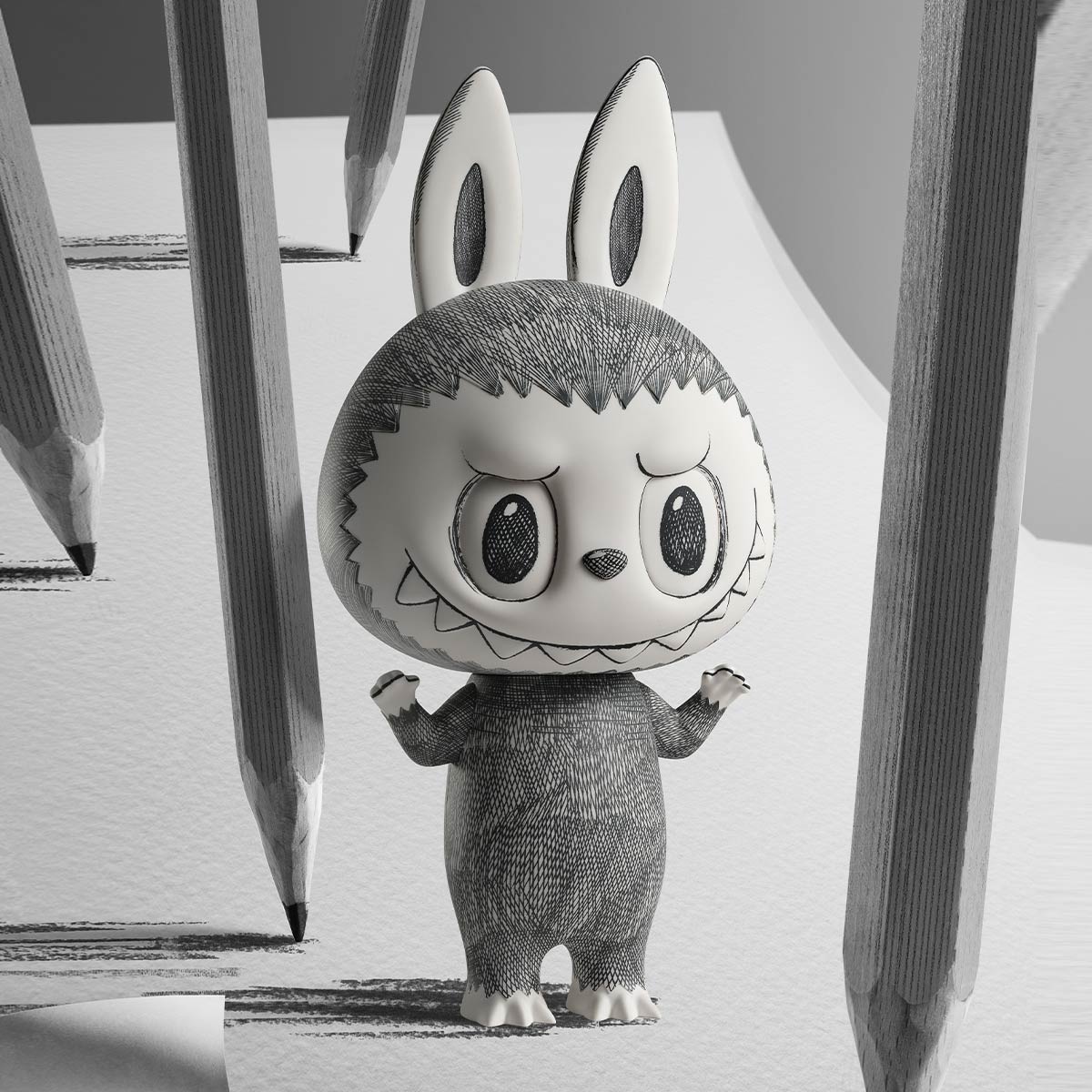 Mega Labubu Sketch 400% Figure By POP Mart – The Little Things