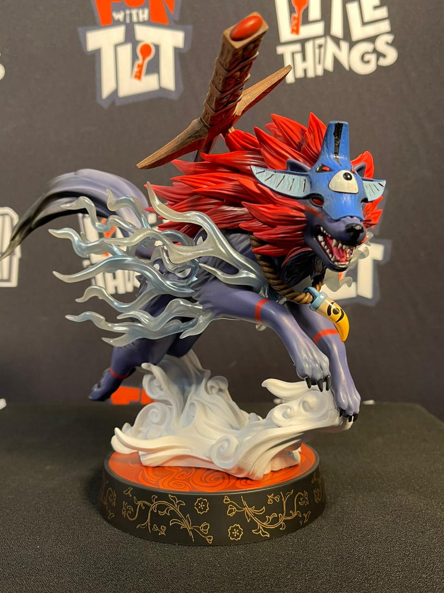 Okami Oki Wolf Form PVC Statue Standard Version by First 4 Figures [Da ...