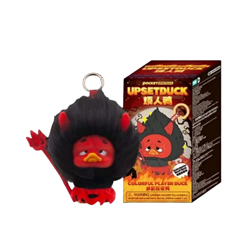 PocketUpsetduck Colorful Player Duck Plush Keychain Blind Box By Upset ...